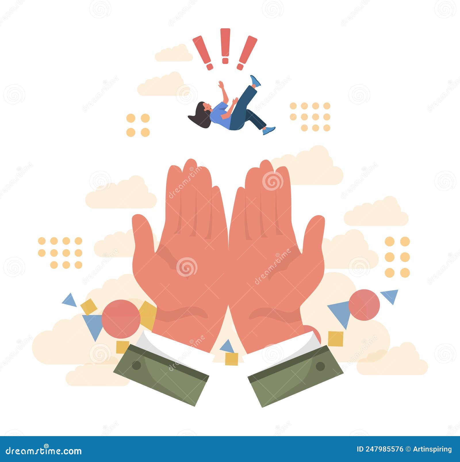 Asking for Help Concept. Character Seeking Support from Other Stock ...