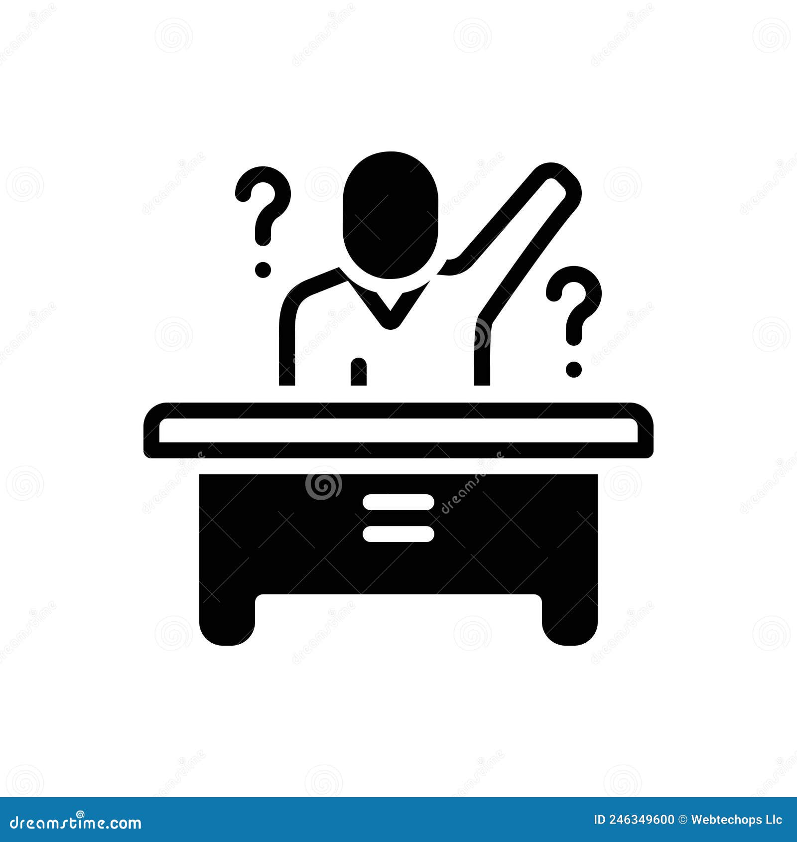 Black Solid Icon for Asking, Question and Person Stock Vector ...