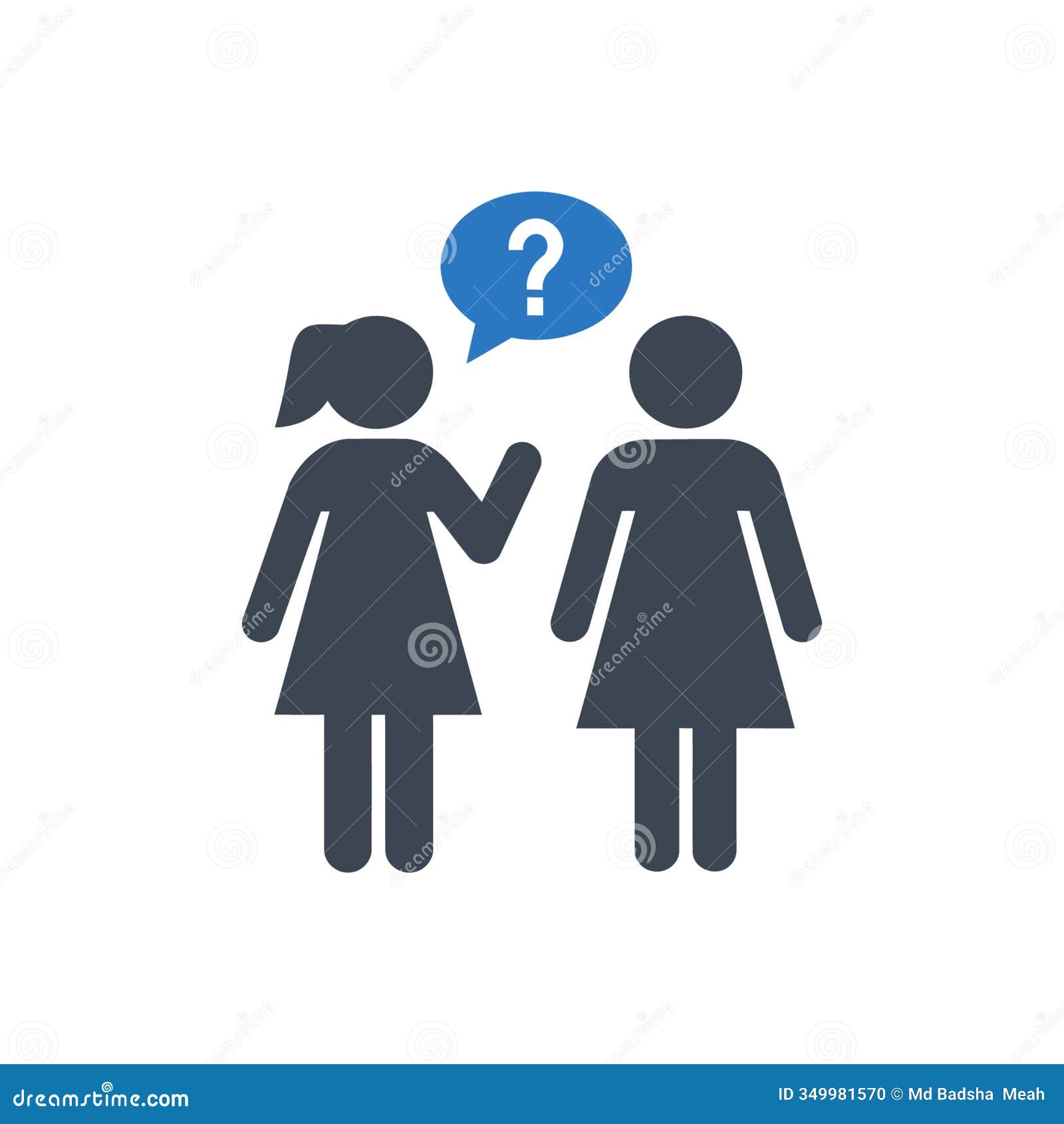 Asking a Question Icon stock illustration. Illustration of speech ...