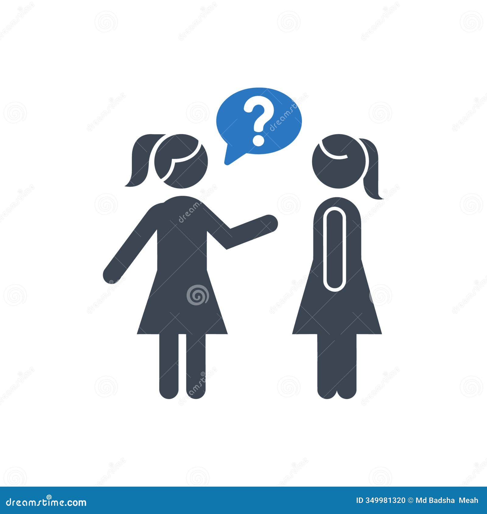 Asking a Question Icon stock illustration. Illustration of symbol ...