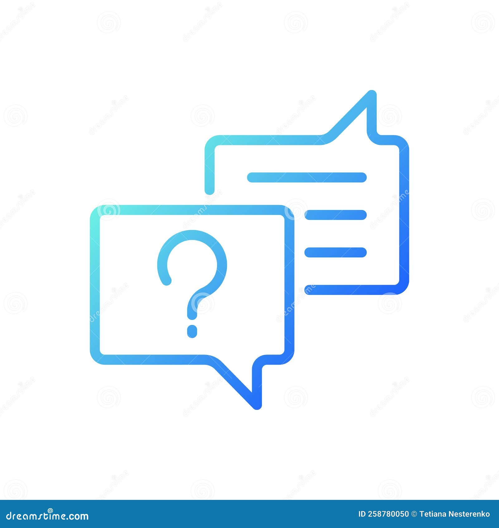 Asking Question Pixel Perfect Gradient Linear Vector Icon Stock Vector ...