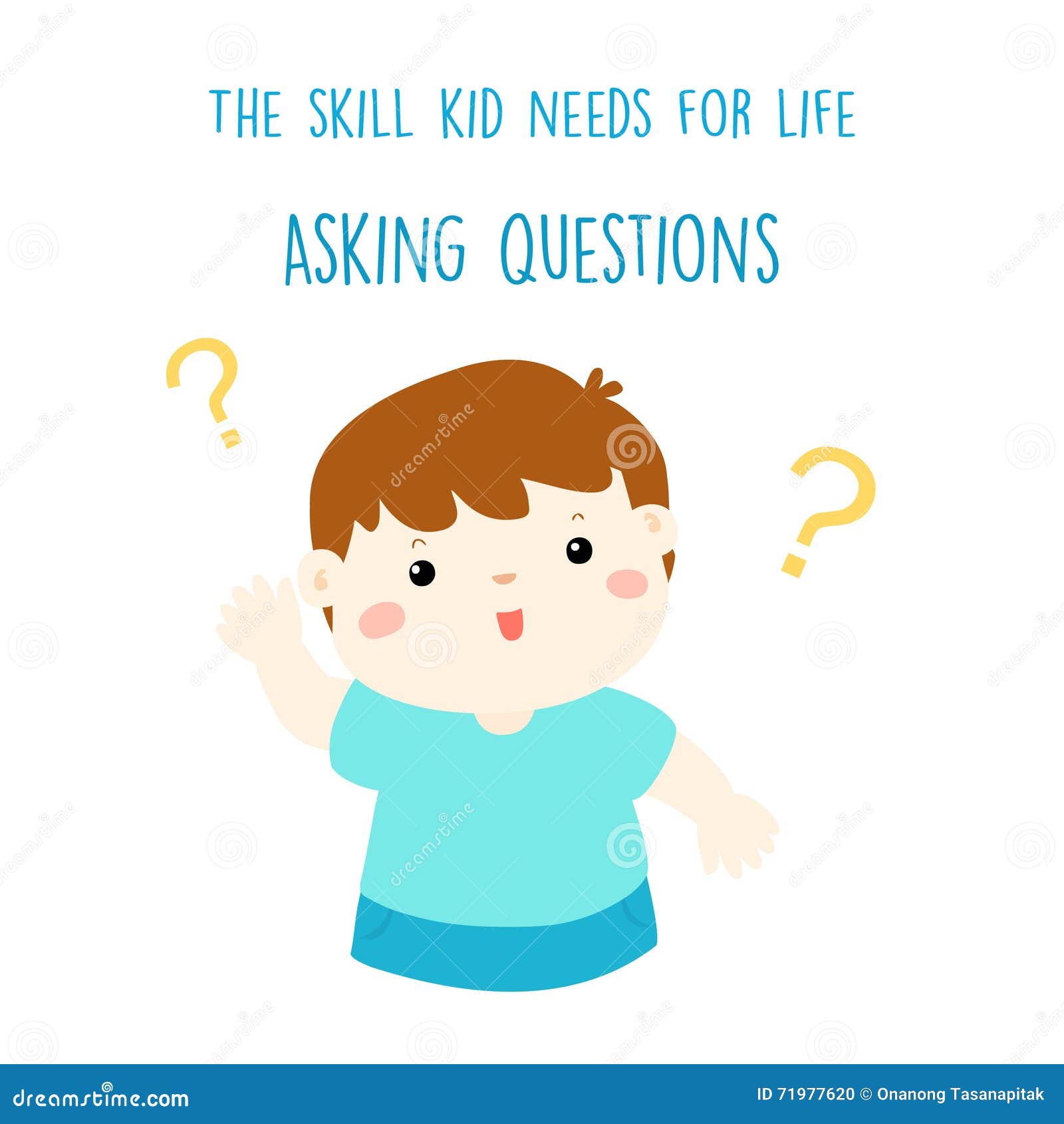 Asking Question is Skill Kid Needs for Life Stock Vector - Illustration ...