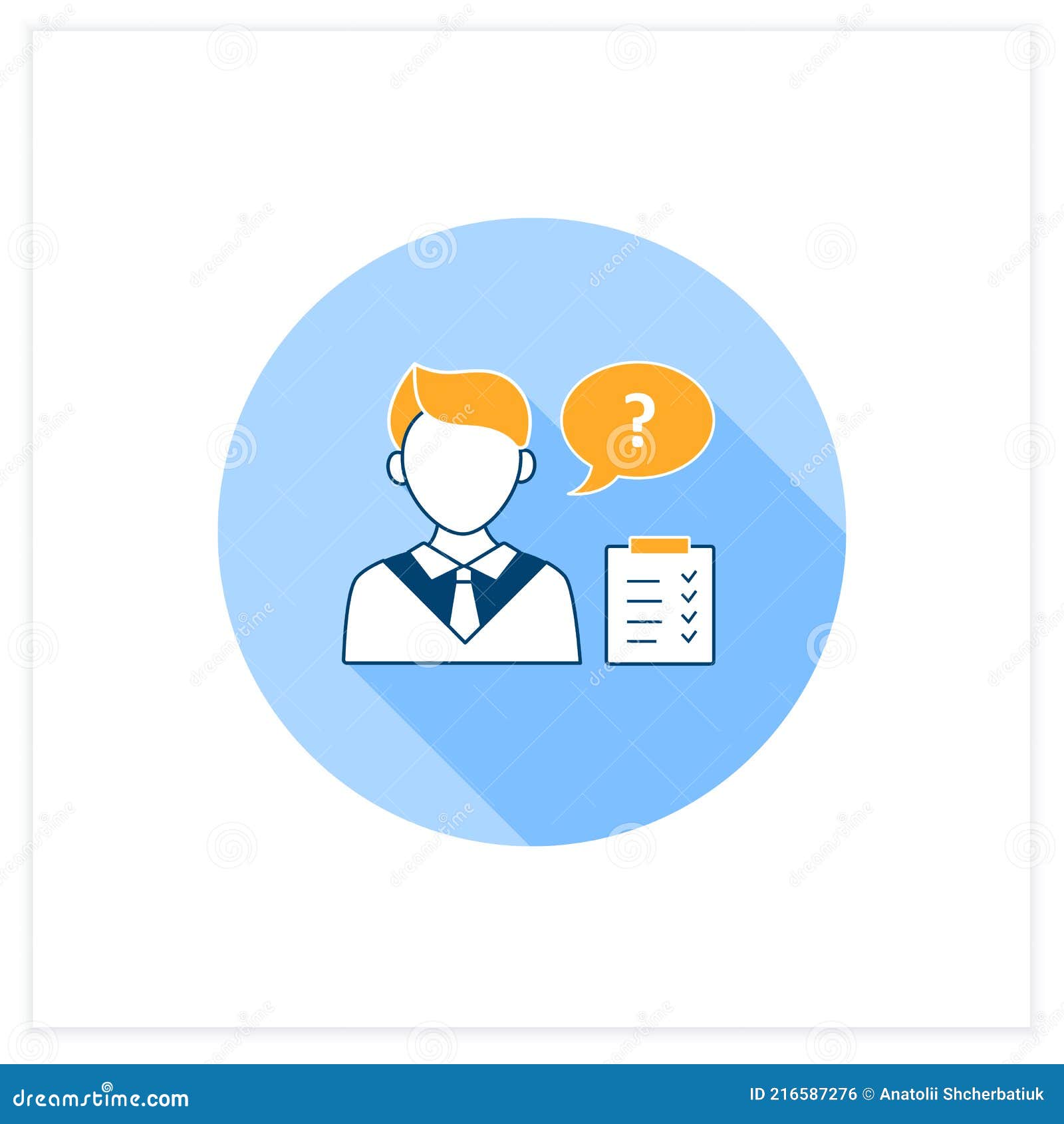 Asking questions flat icon stock vector. Illustration of connection ...