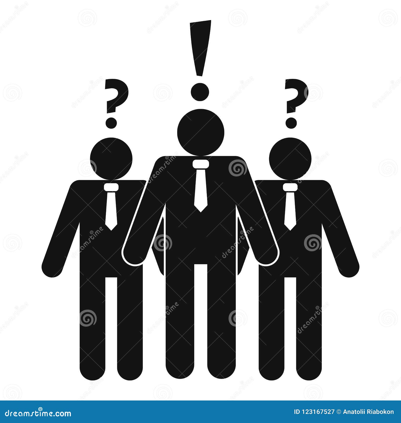 Asking Teamwork Icon, Simple Style Stock Illustration - Illustration of ...