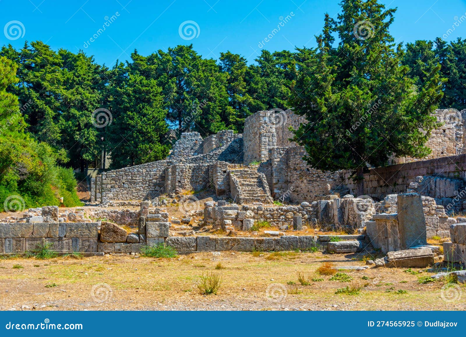 Asklepieion Ancient Ruins in Greek Island Kos Stock Image - Image of ...