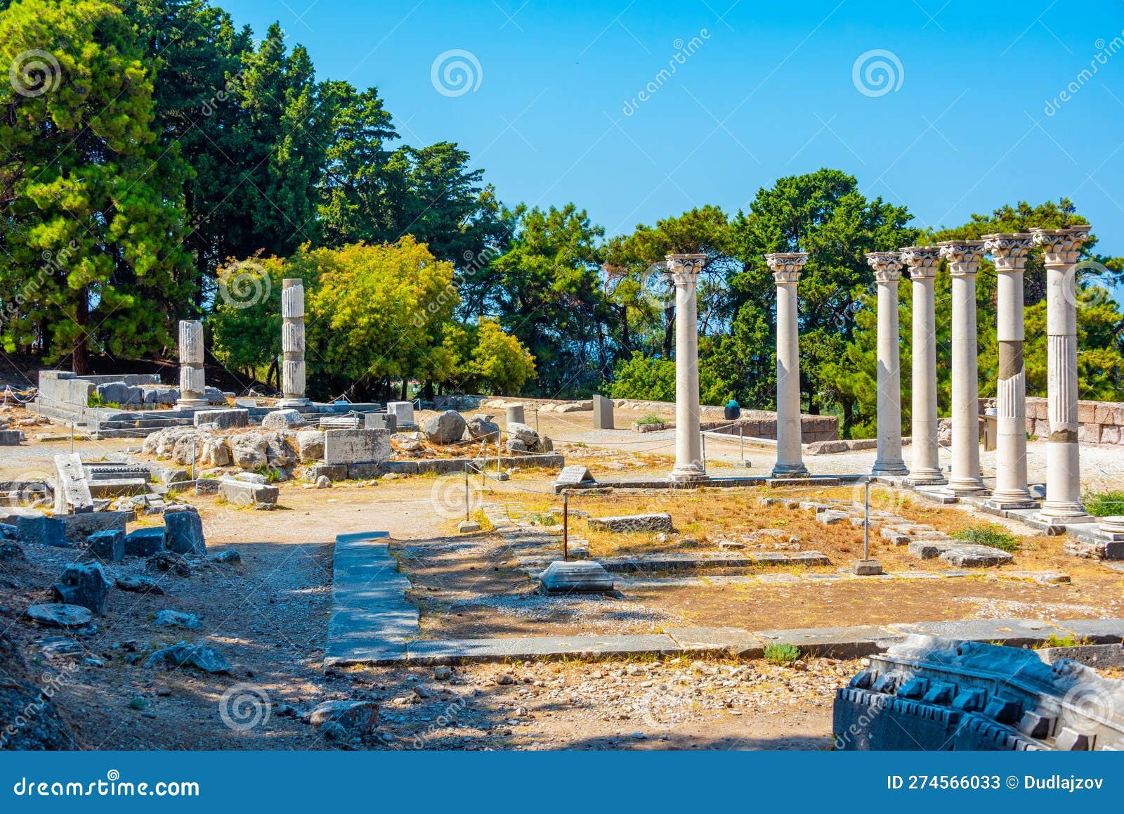 Asklepieion Ancient Ruins in Greek Island Kos Stock Image - Image of ...