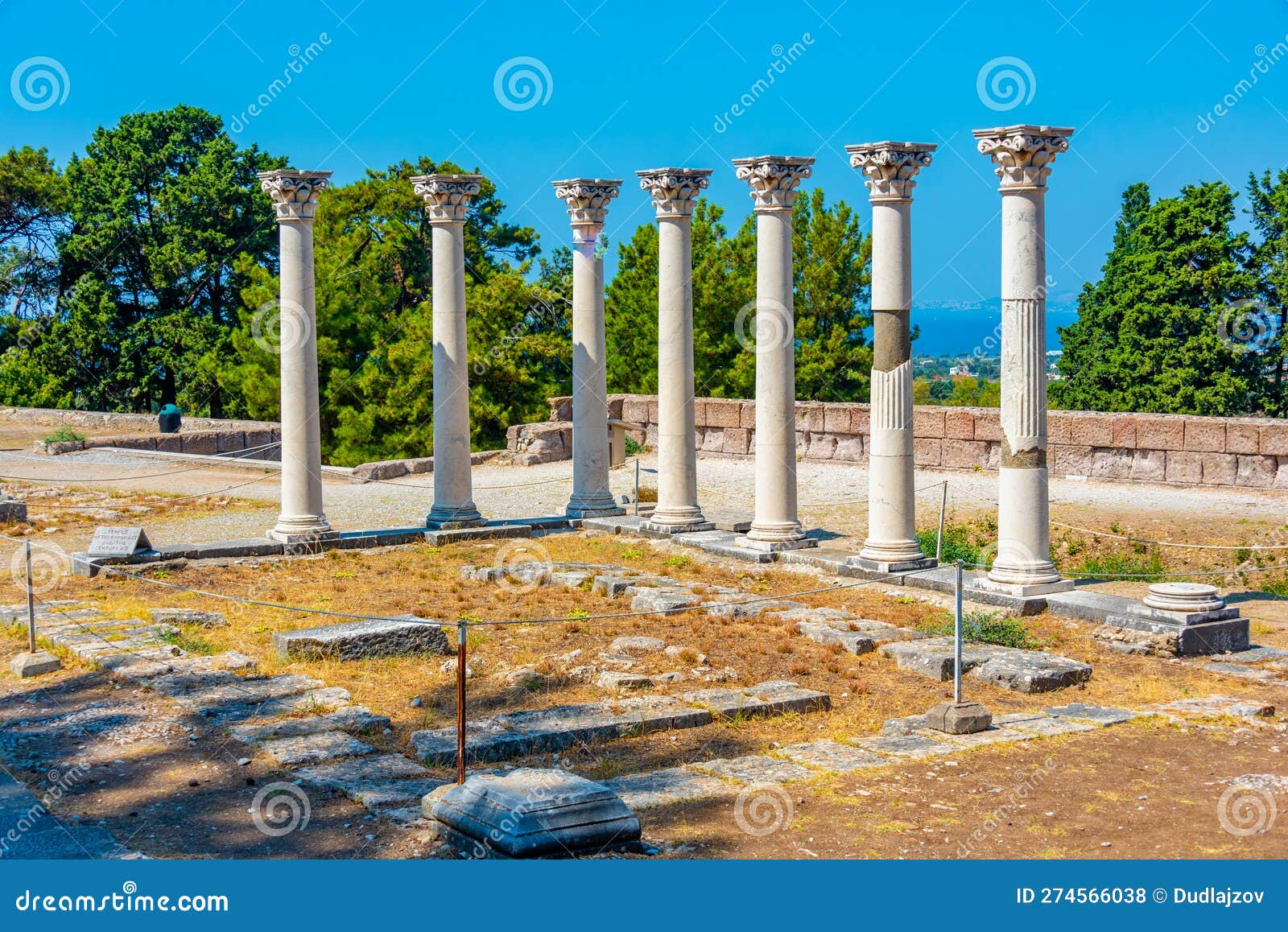Asklepieion Ancient Ruins in Greek Island Kos Stock Photo - Image of ...