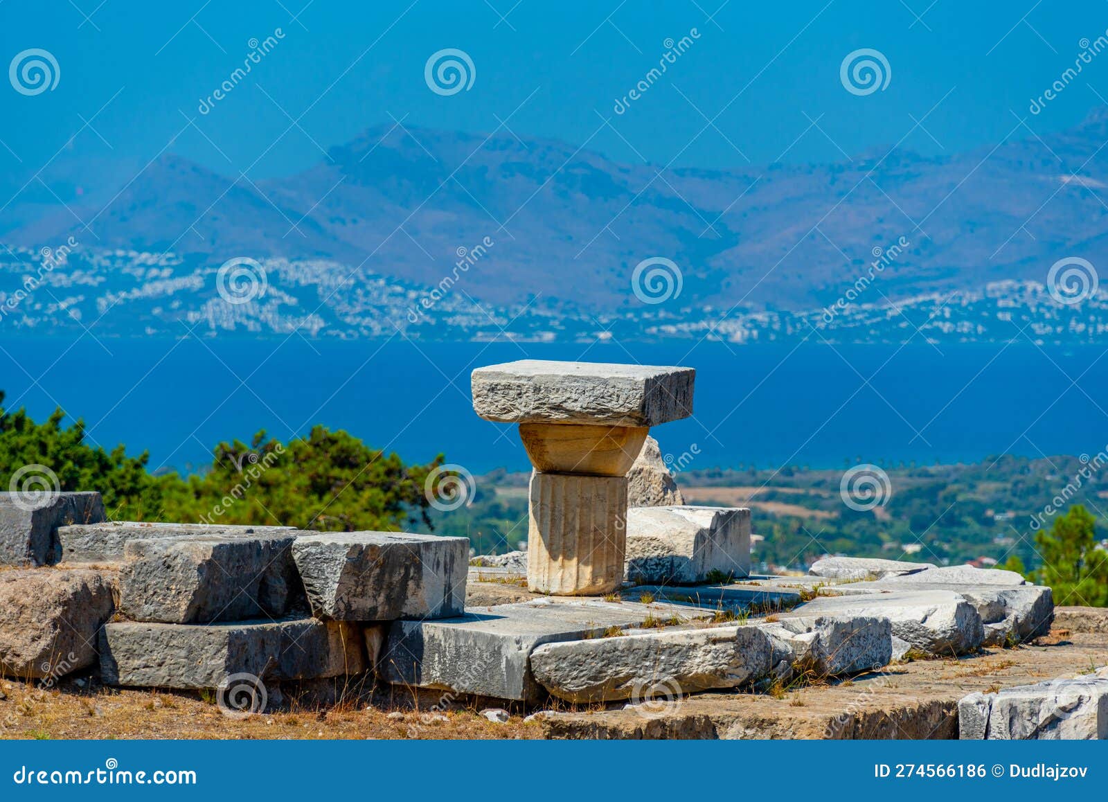 Asklepieion Ancient Ruins in Greek Island Kos Stock Photo - Image of ...