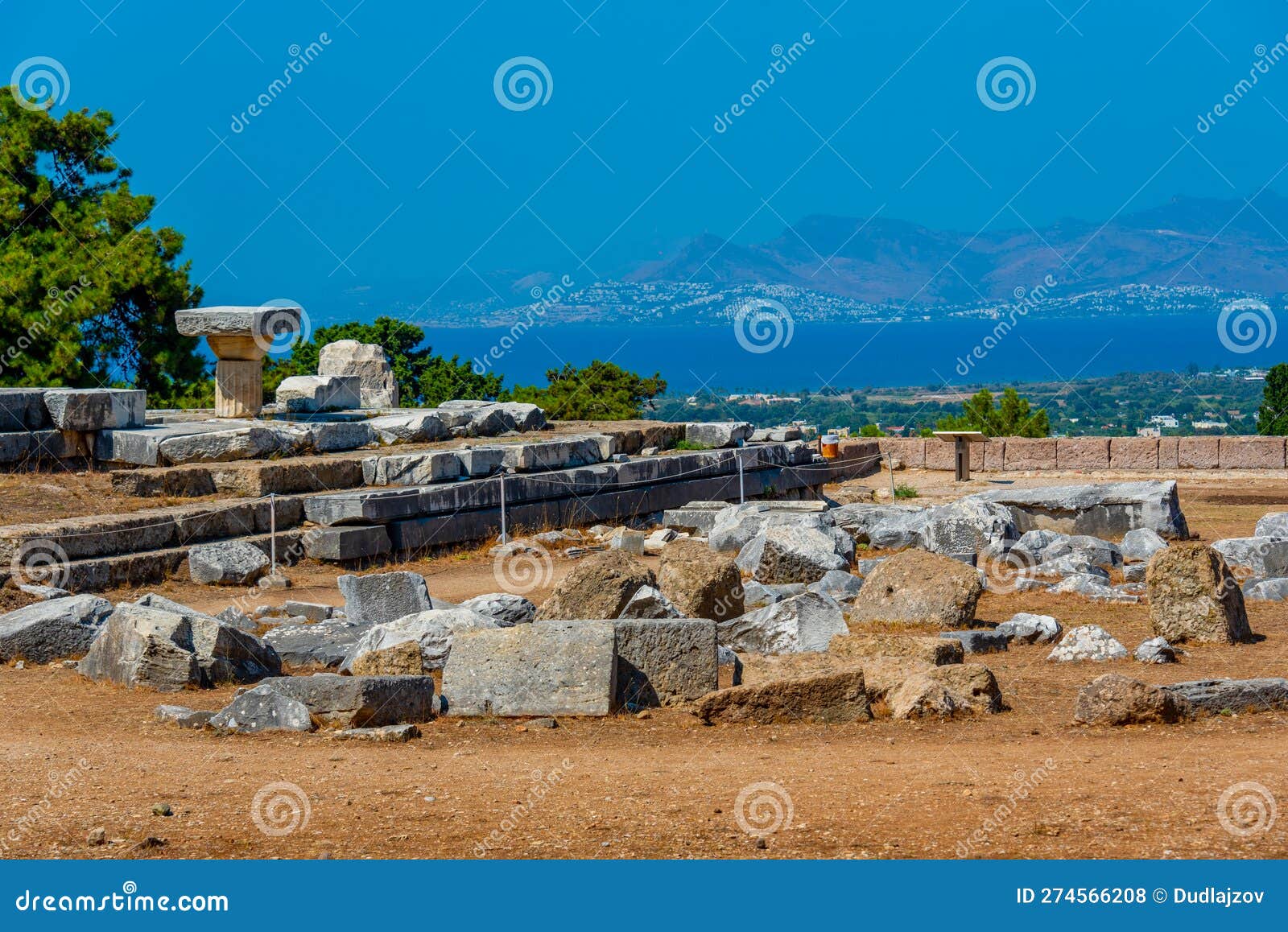 Asklepieion Ancient Ruins in Greek Island Kos Stock Photo - Image of ...