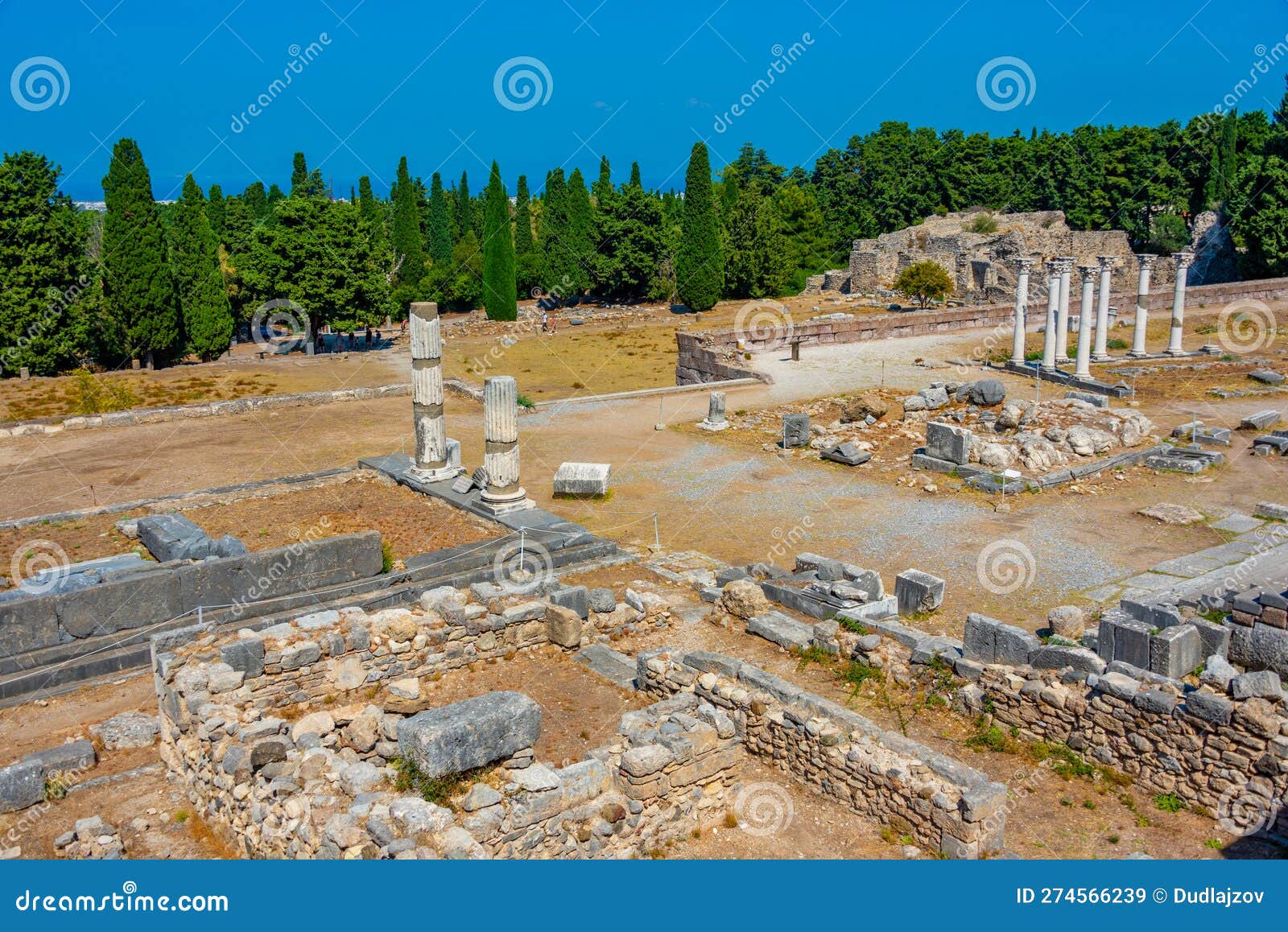 Asklepieion Ancient Ruins in Greek Island Kos Stock Image - Image of ...