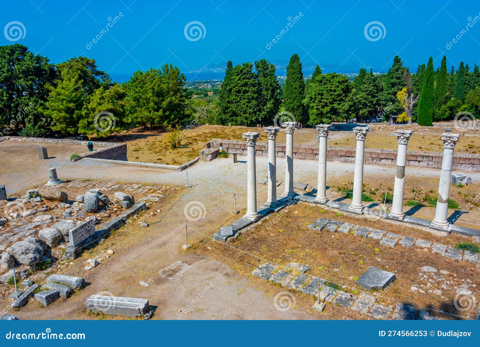 Asklepieion Ancient Ruins in Greek Island Kos Stock Image - Image of ...