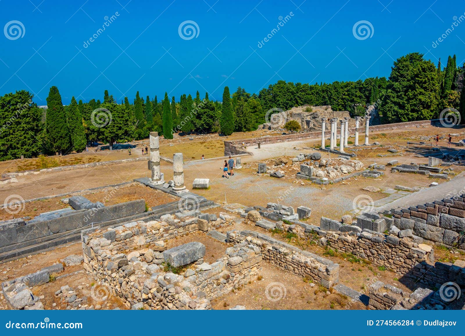 Asklepieion Ancient Ruins in Greek Island Kos Stock Photo - Image of ...