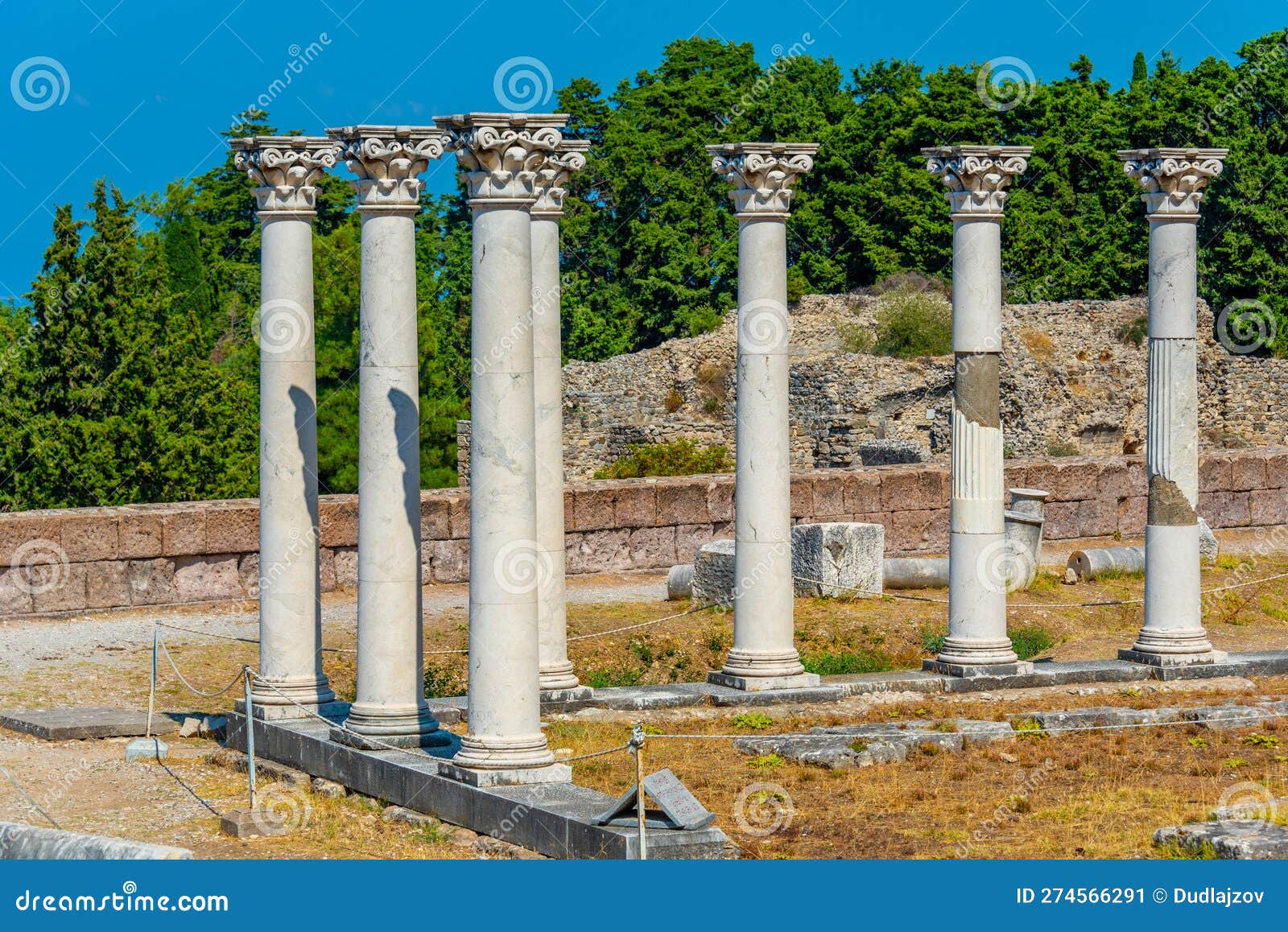 Asklepieion Ancient Ruins in Greek Island Kos Stock Image - Image of ...