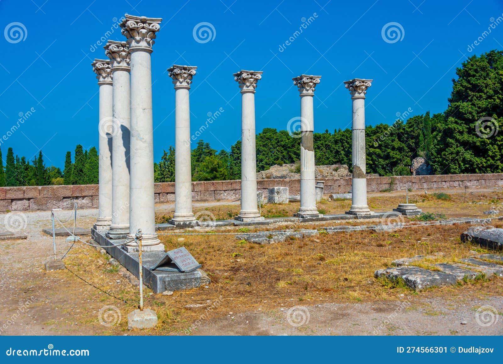 Asklepieion Ancient Ruins in Greek Island Kos Stock Image - Image of ...