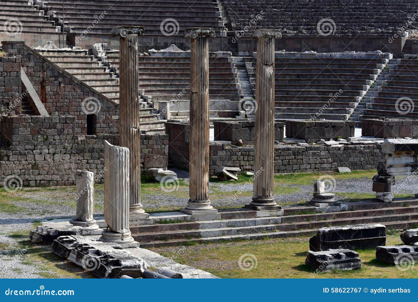 Asklepion of the Pergamon stock image. Image of izmir - 58622767