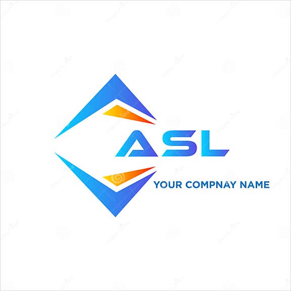 ASL Abstract Technology Logo Design on White Background. ASL Creative ...