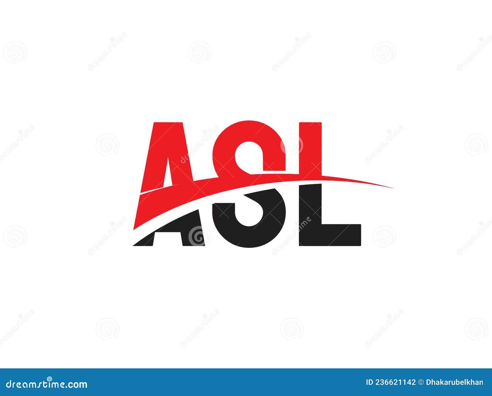 ASL Letter Initial Logo Design Vector Illustration Stock Vector ...