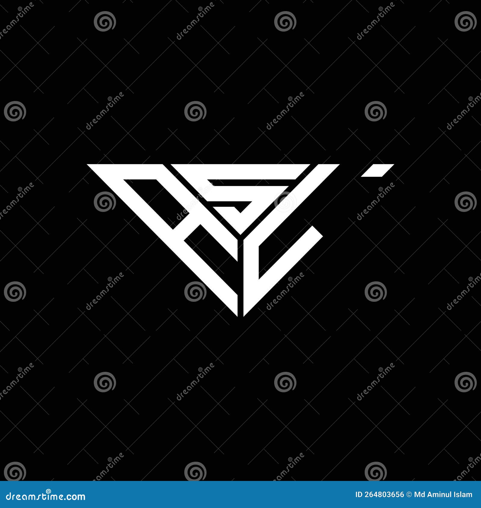 ASL Letter Logo Creative Design with Vector Graphic, Stock Vector ...