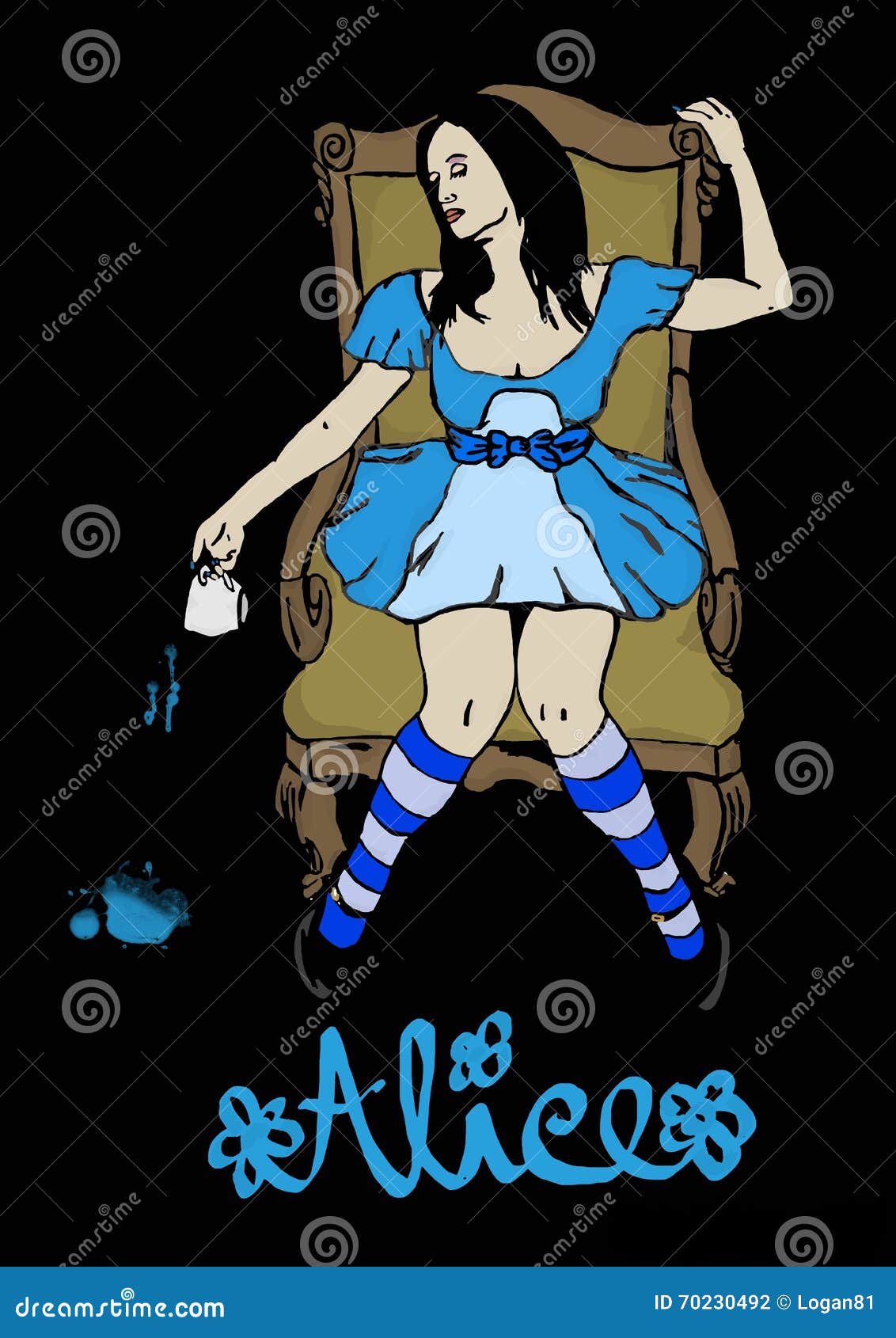 Alice Is Falling Stock Image | CartoonDealer.com #5837497