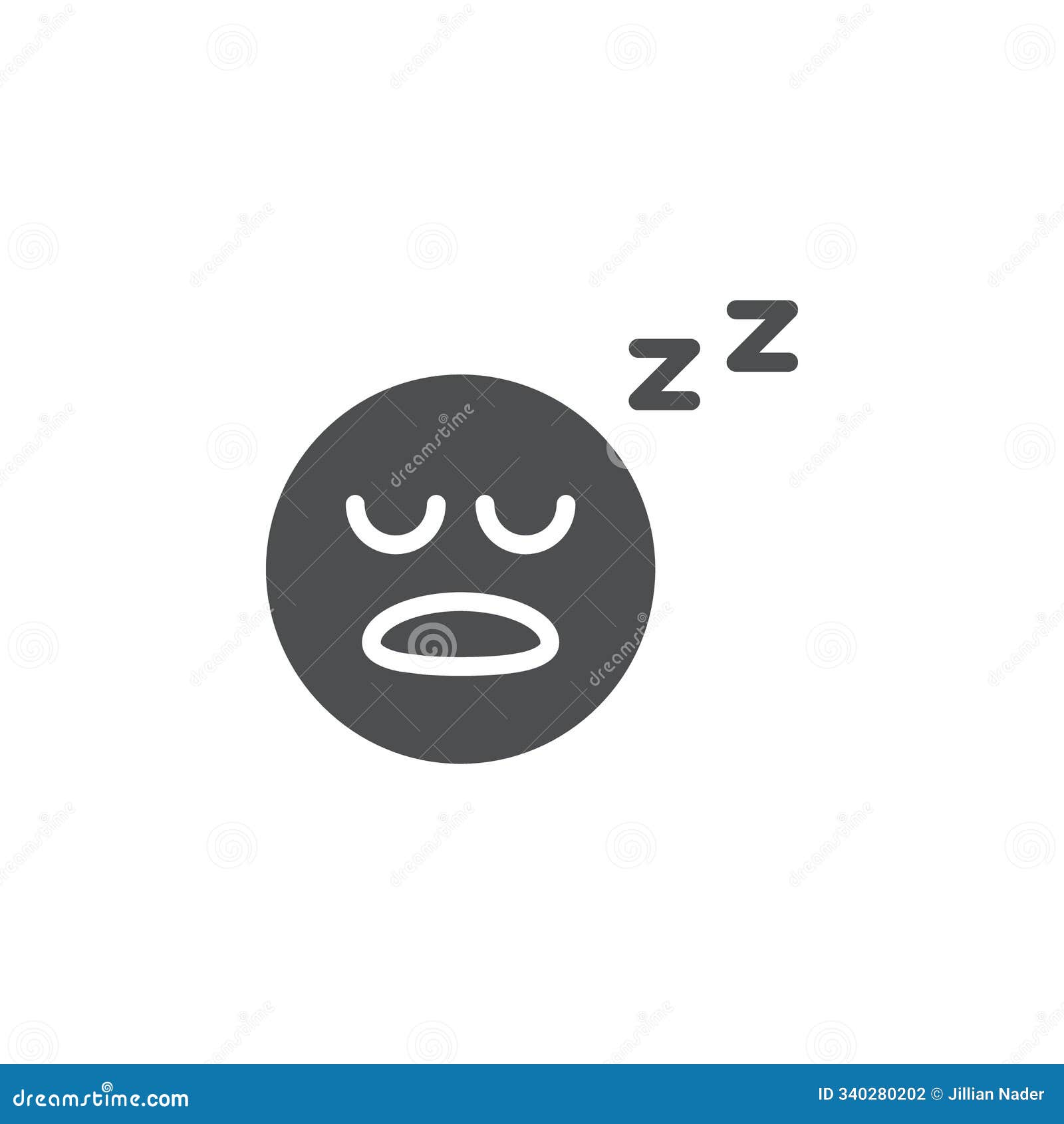 Asleep Face Emoji Icon Simple Vector Symbol Stock Vector - Illustration ...