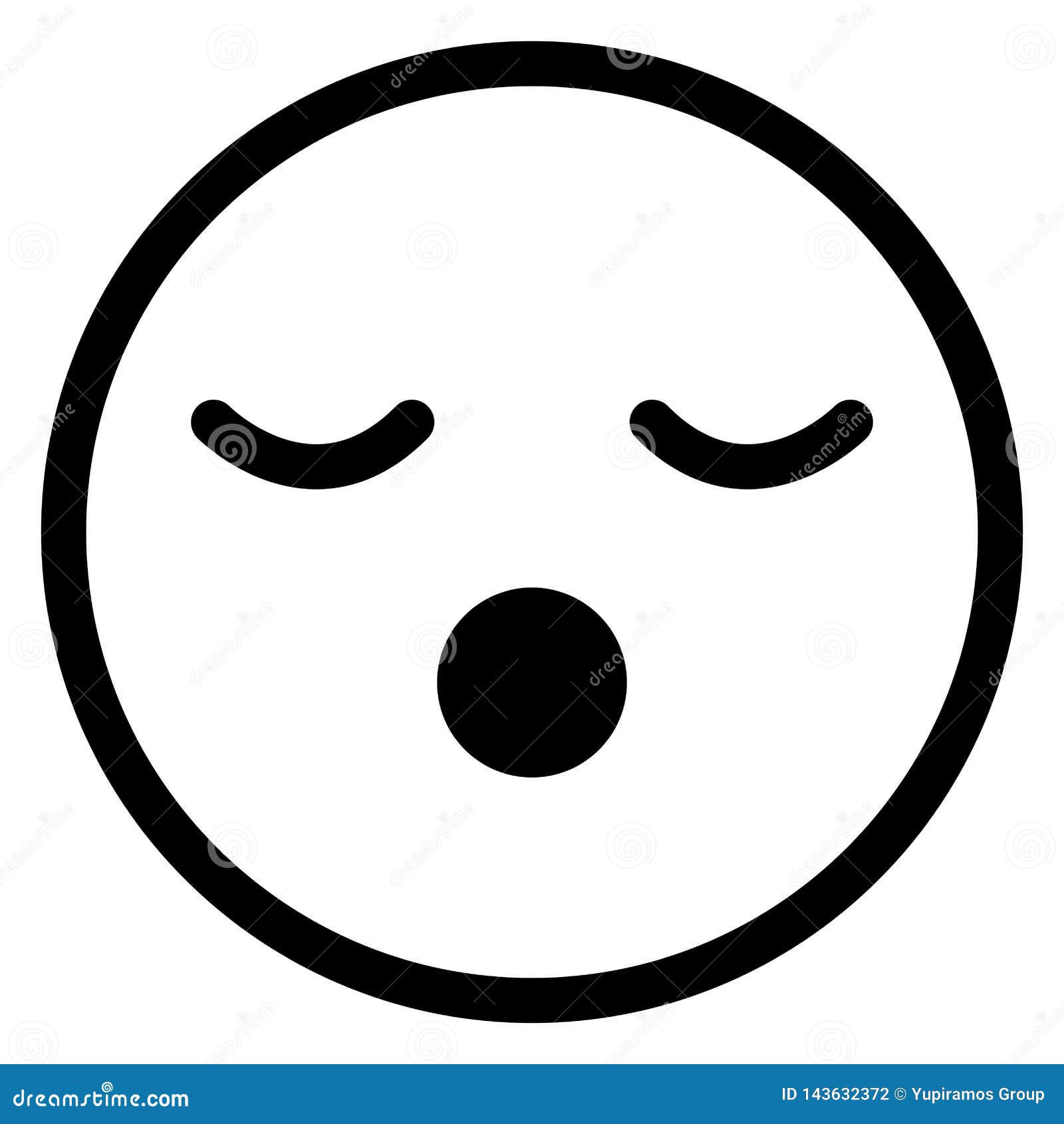 Asleep Face Emoticon Character Stock Vector - Illustration of chat ...