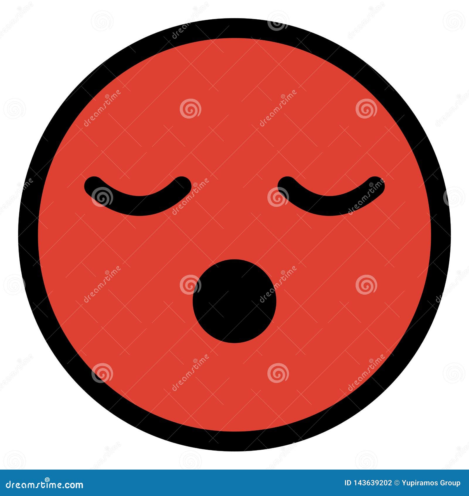 Asleep Face Emoticon Character Stock Vector - Illustration of person ...