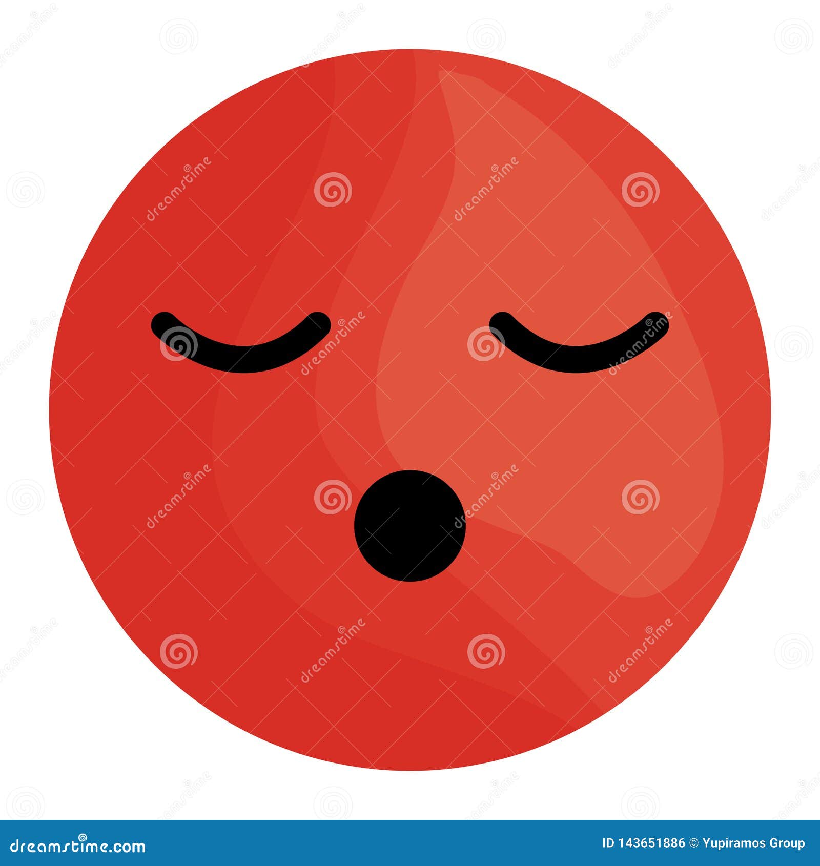 Asleep Face Emoji Outline Icon Cartoon Vector | CartoonDealer.com ...