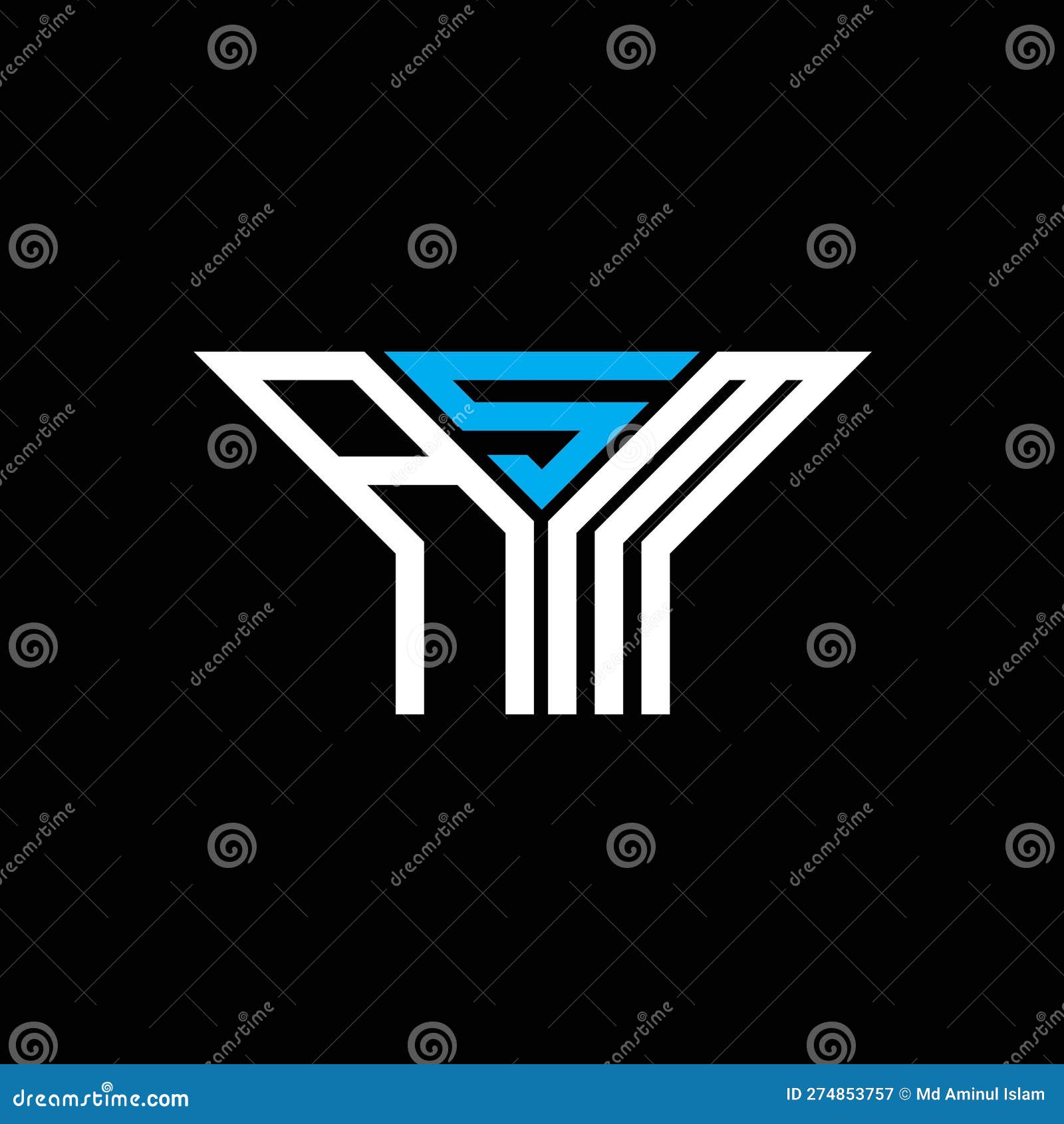 ASM Letter Logo Creative Design with Vector Graphic, ASM Stock Vector ...