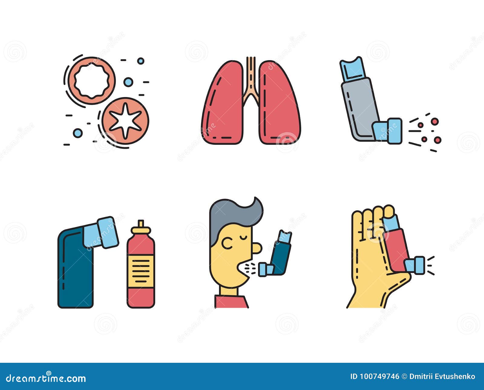 Asma De Los Iconos Del Vector Ilustración del Vector - Ilustración de ...