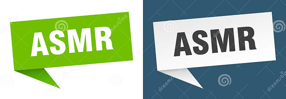 Asmr Banner. Asmr Speech Bubble Label Set Stock Vector - Illustration ...