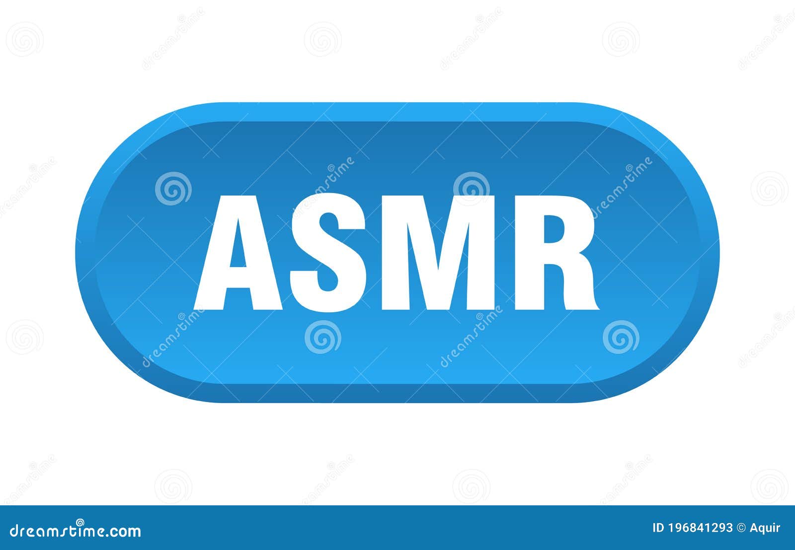Asmr Button. Asmr Sign. Key. Push Button. Cartoon Vector ...