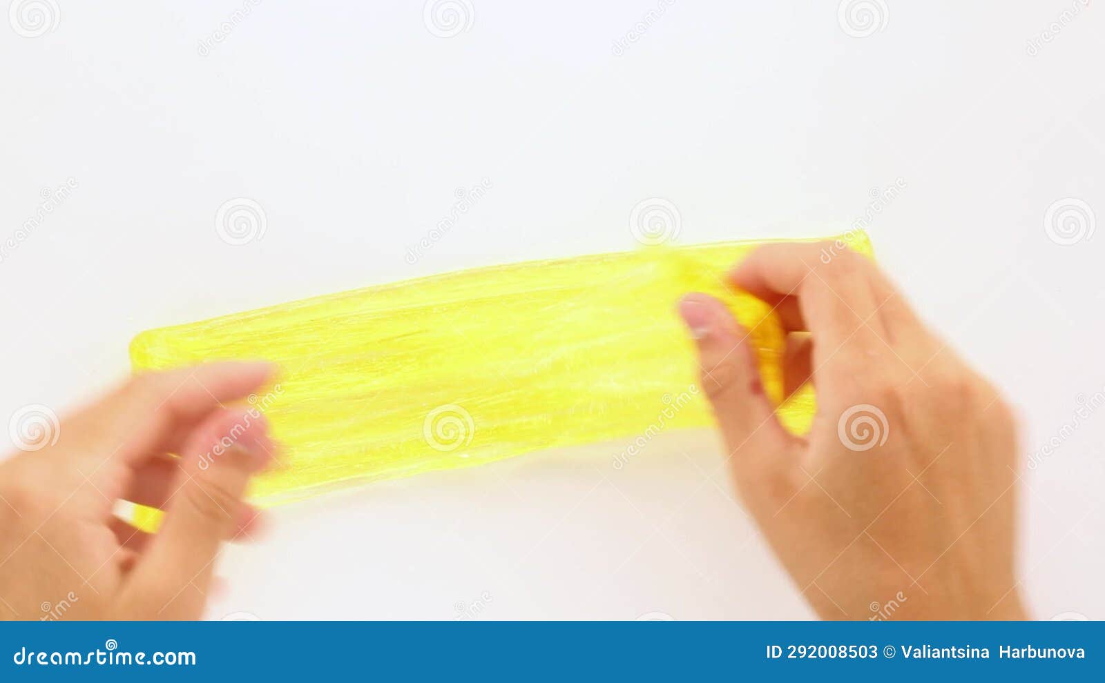 Asmr Hands Slowly, Calmly Stretch the Transparent, Yellow Mucus ...