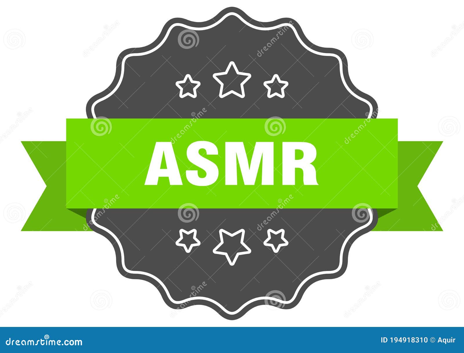 Asmr Label. Asmr Isolated Seal. Sticker. Sign Stock Vector ...