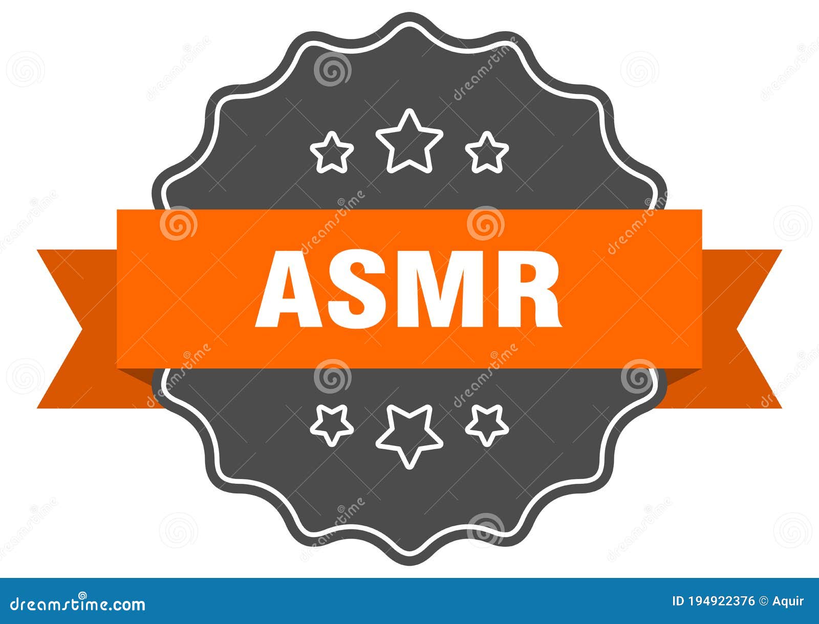 Asmr Label. Asmr Isolated Seal. Sticker. Sign Stock Vector ...