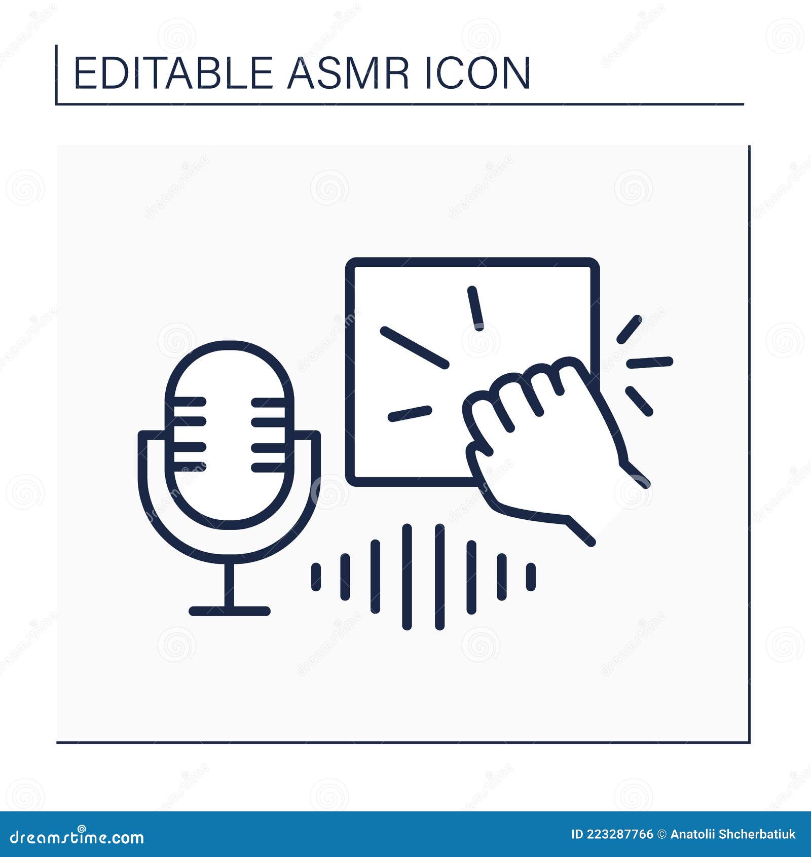 ASMR Line Icon Set. Included Icons As Relax, Relieve, Sleep, Sound ...