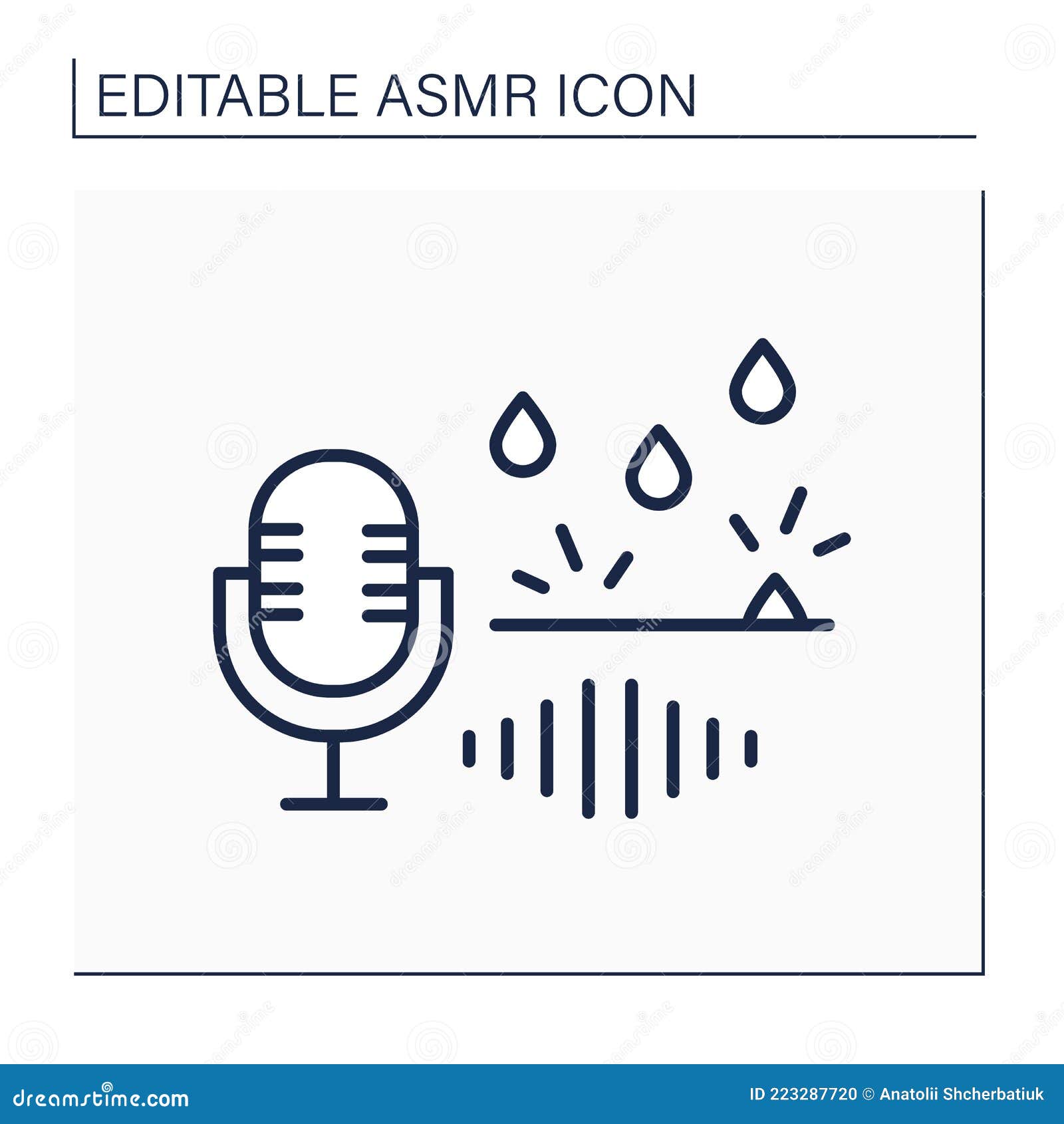 ASMR Line Icon Set. Included Icons As Relax, Relieve, Sleep, Sound ...