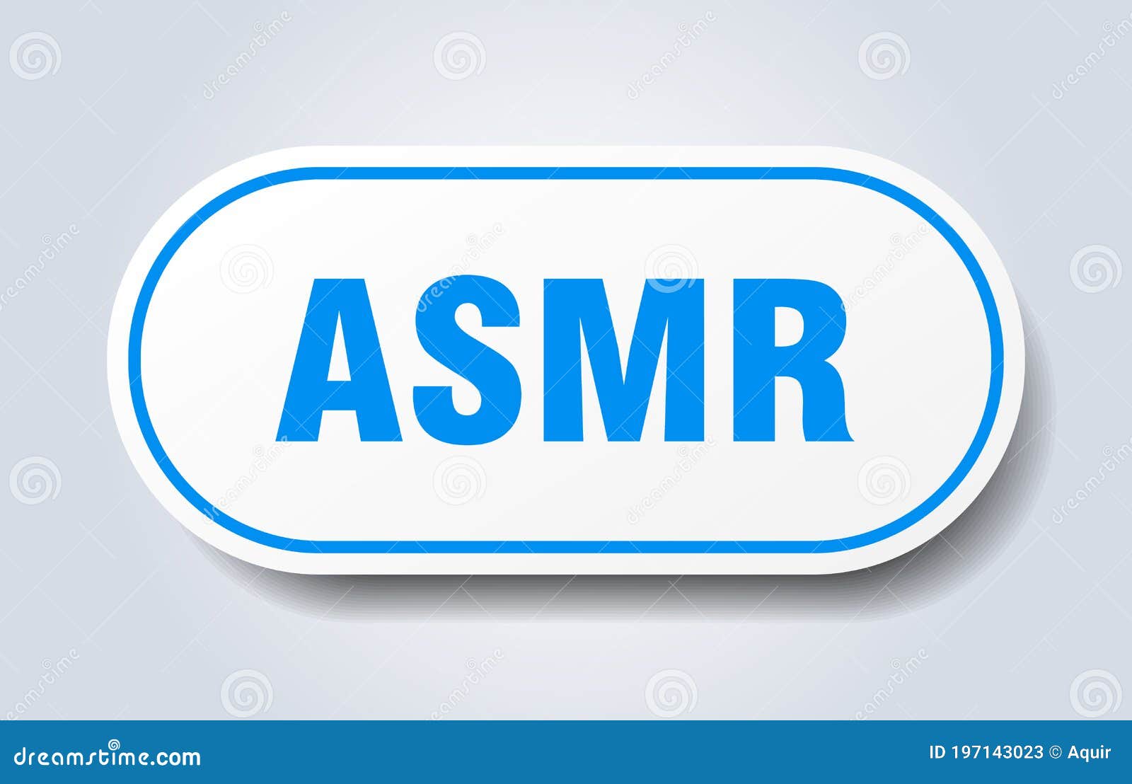 Asmr Button. Asmr Sign. Key. Push Button. Cartoon Vector ...