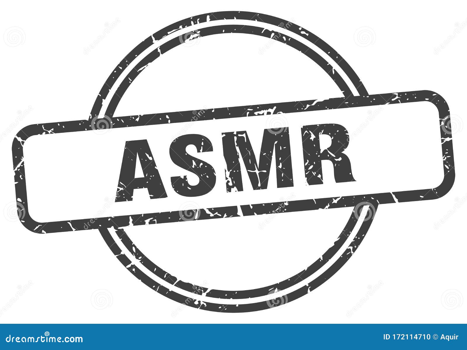 Asmr Stamp. Asmr Label. Round Grunge Sign Vector Illustration ...