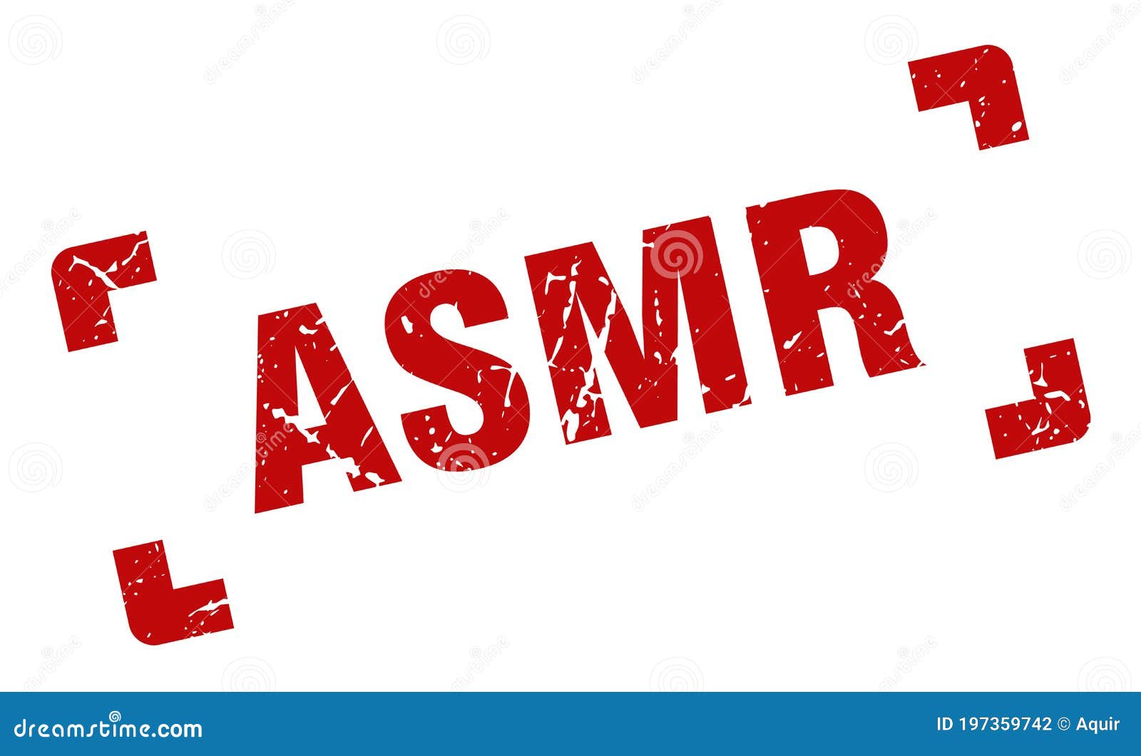 Asmr Stamp. Square Grunge Sign Isolated on White Background Stock ...