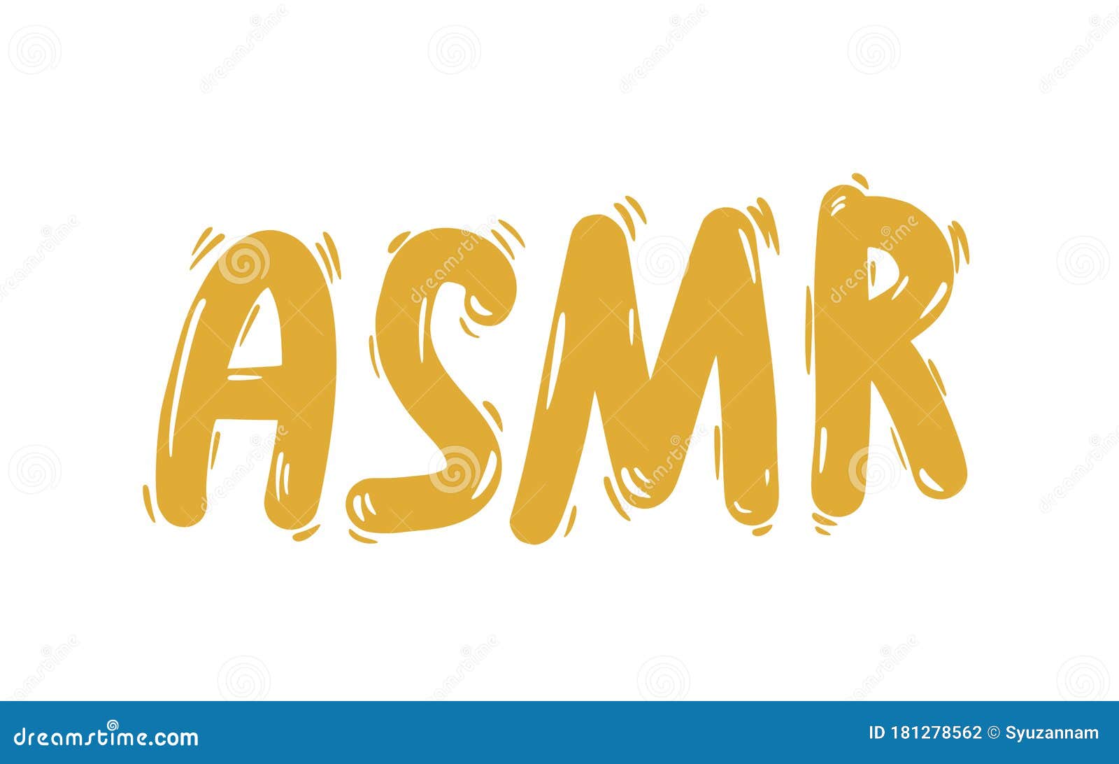 ASMR Text Acronym. Vector Hand Drawn Letters Stock Vector ...