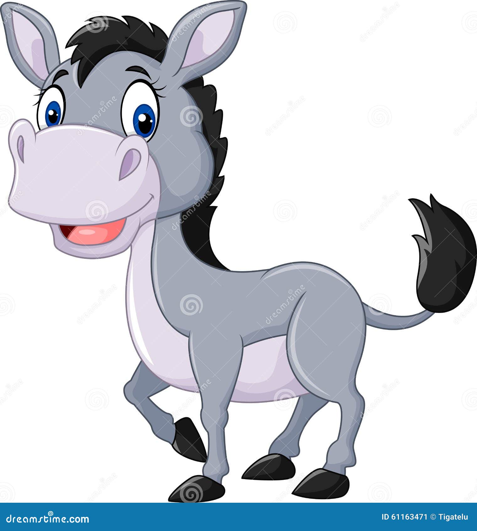 Asno Bonito Do Bebê No Fundo Branco Ilustração do Vetor - Ilustração de ...