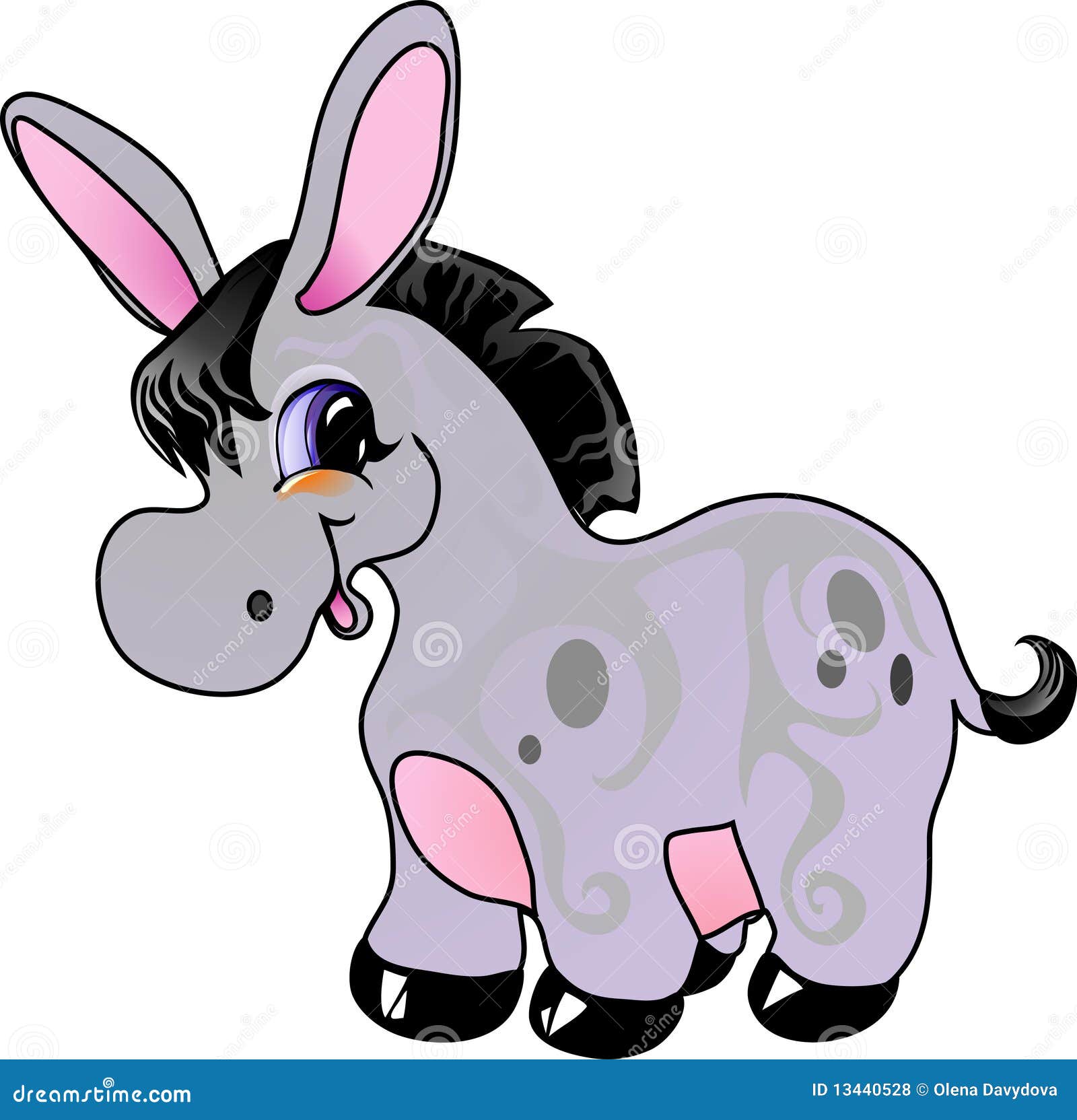 Asno dos desenhos animados ilustração stock. Ilustração de felicidade ...