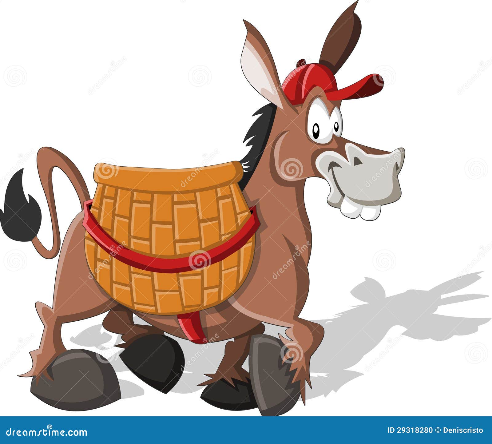 Asno dos desenhos animados ilustração do vetor. Ilustração de peso ...