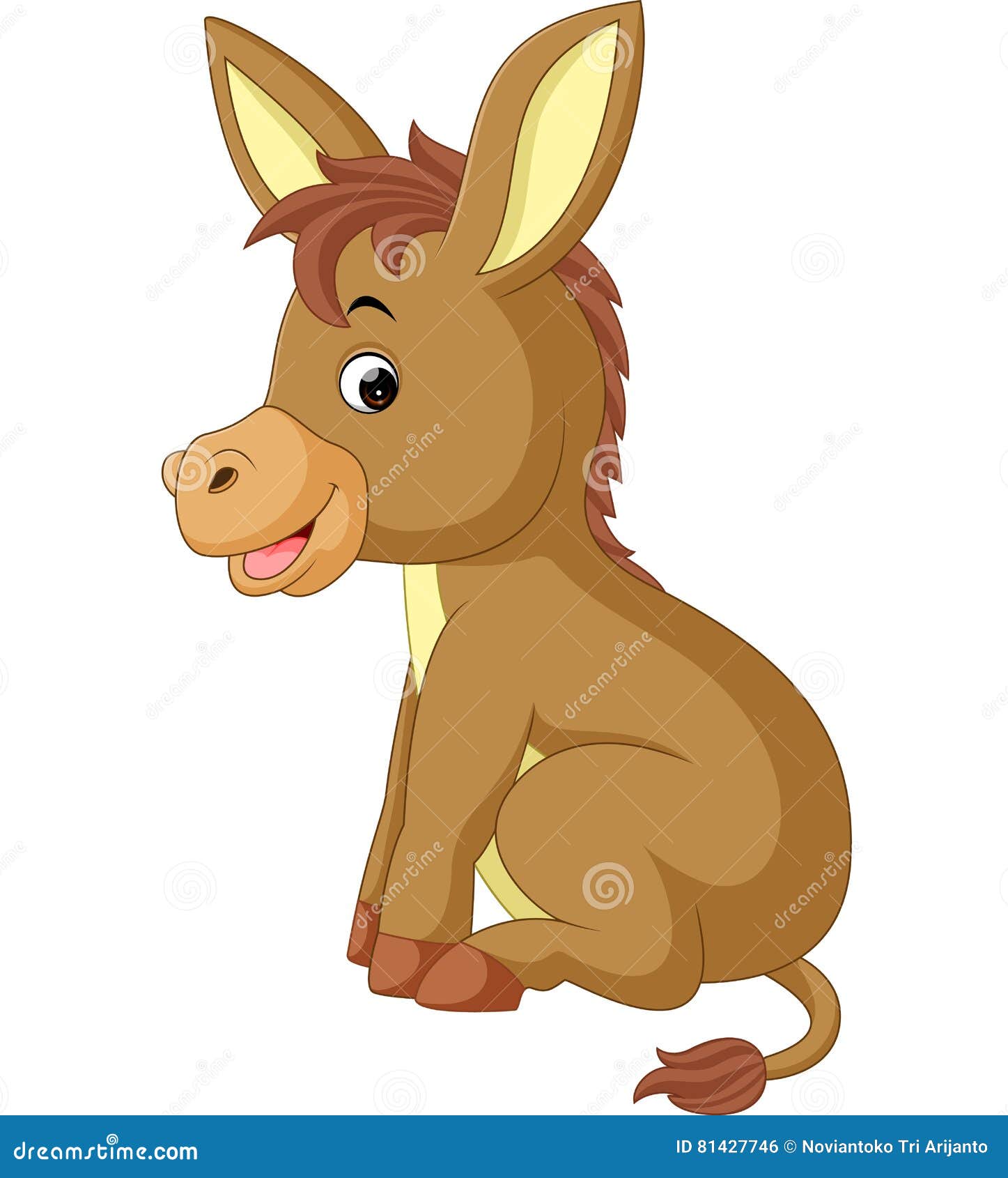 Asno dos desenhos animados ilustração do vetor. Ilustração de asno ...