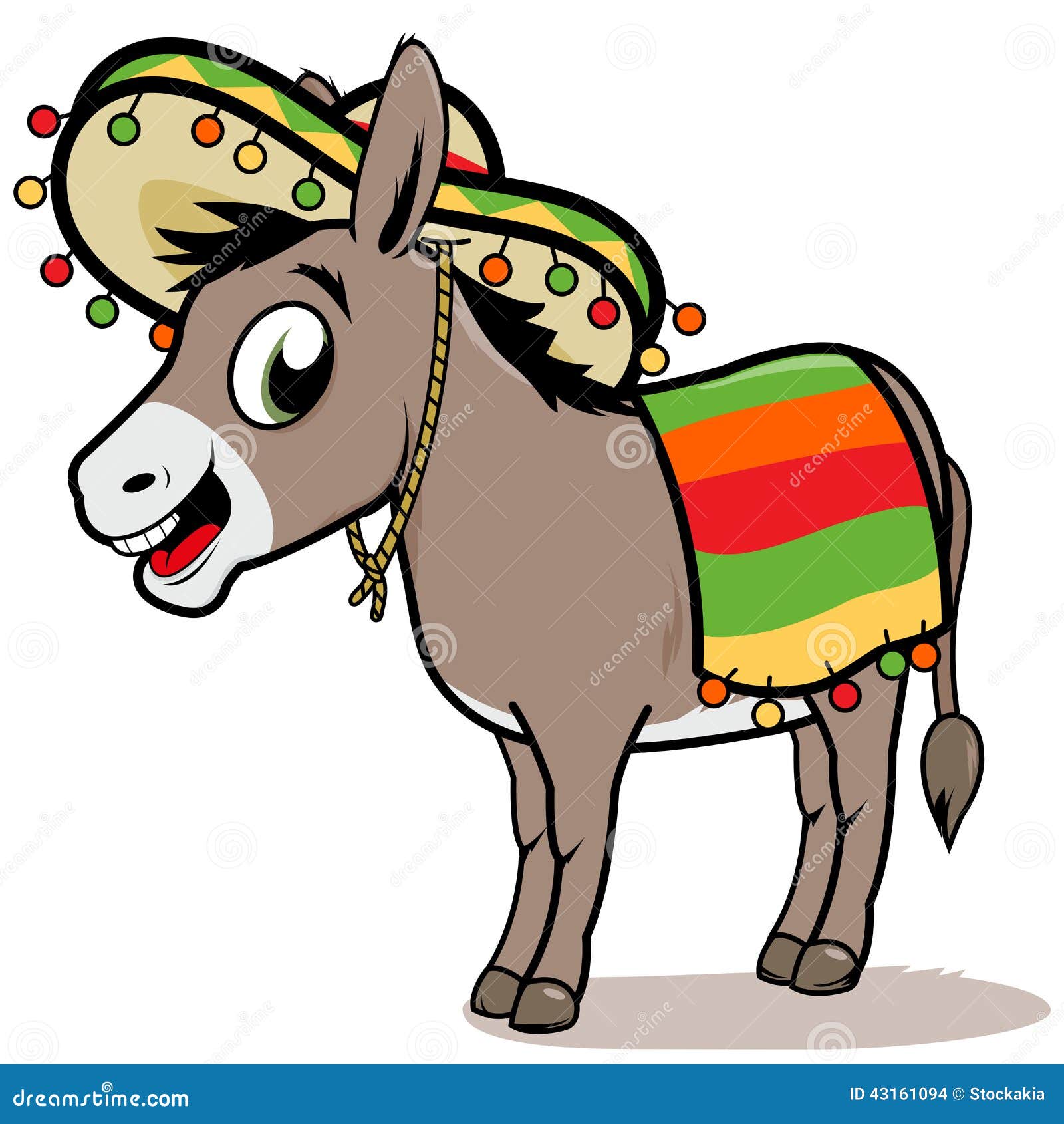 Asno mexicano ilustração do vetor. Ilustração de méxico - 43161094