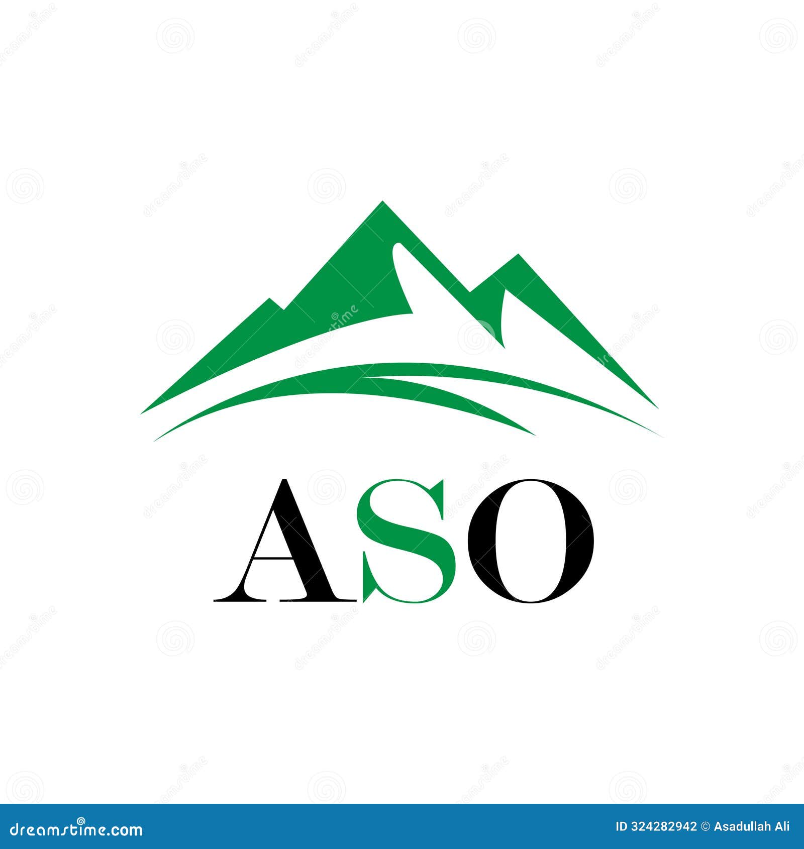 ASO Letter Logo Design on White Background. Creative Modern ASO Letter ...