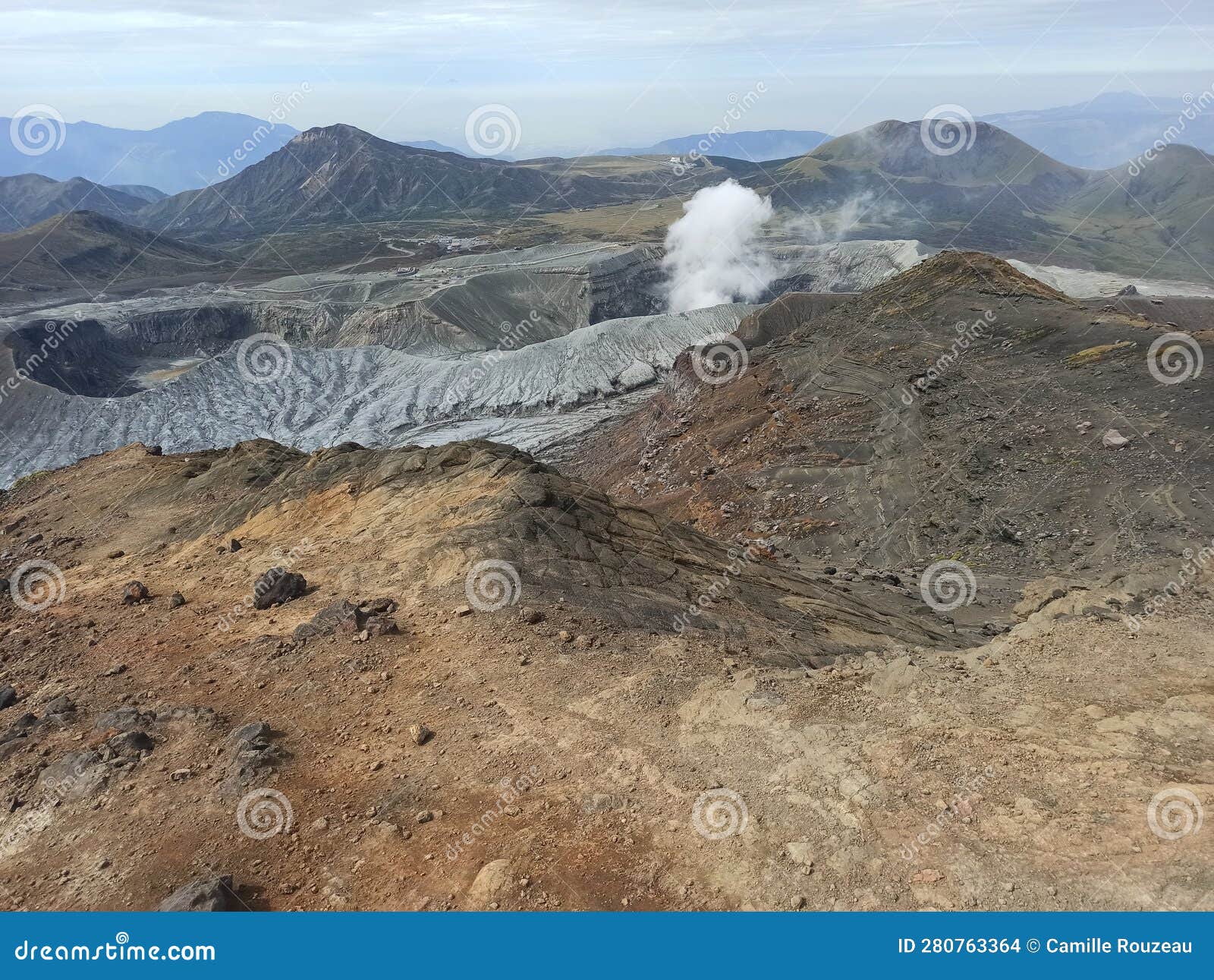View of the Aso Volcano from the Hike To Nakadake and Takadake Summit ...