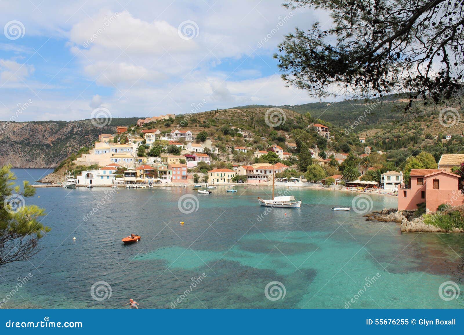Asos Kefalonia Greece stock image. Image of tourism, scene - 55676255