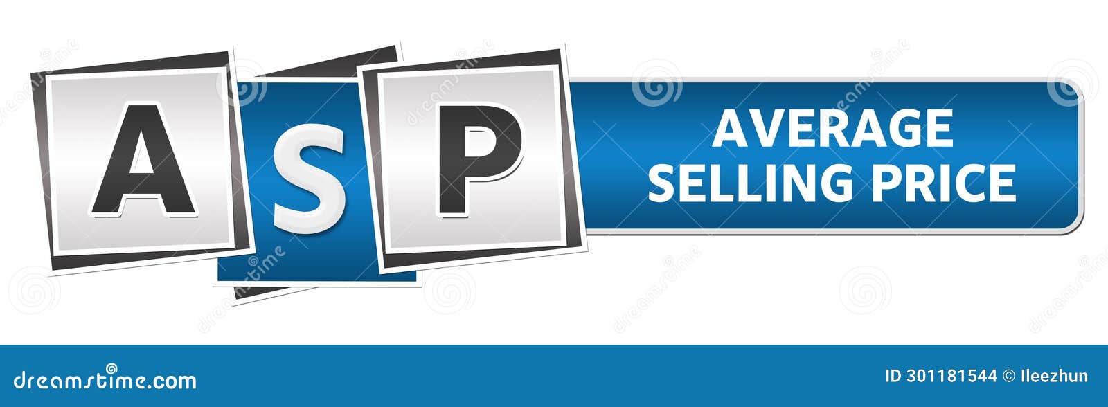 ASP - Average Selling Price Colorful Squares Grid Symbols Horizontal ...