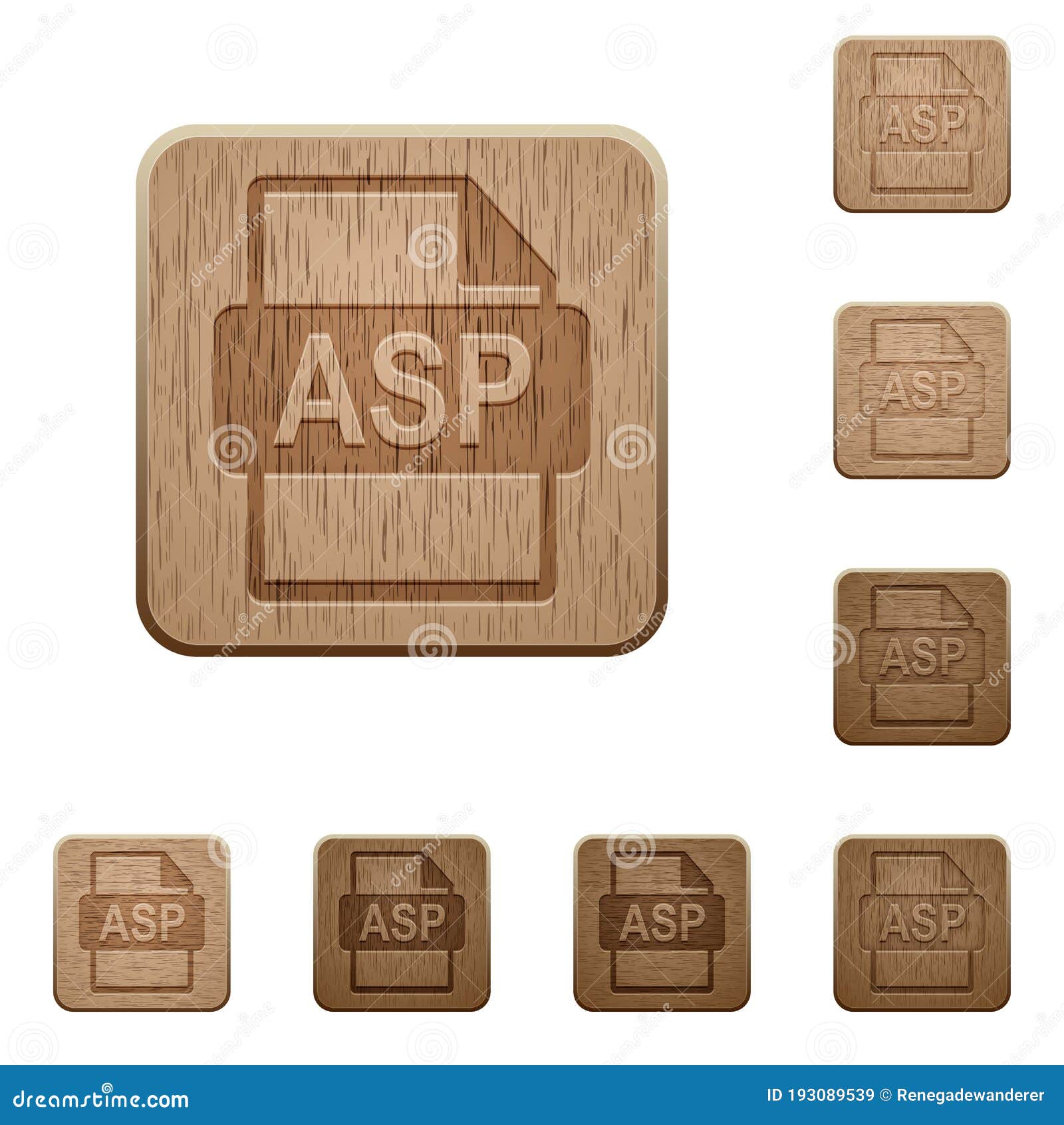 ASP File Format Wooden Buttons Stock Vector - Illustration of filetype ...